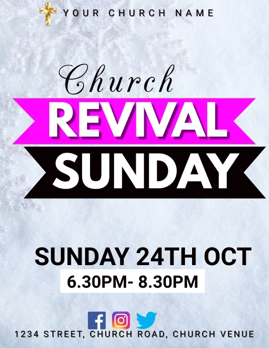 Copy of Revival Sunday poster | PosterMyWall