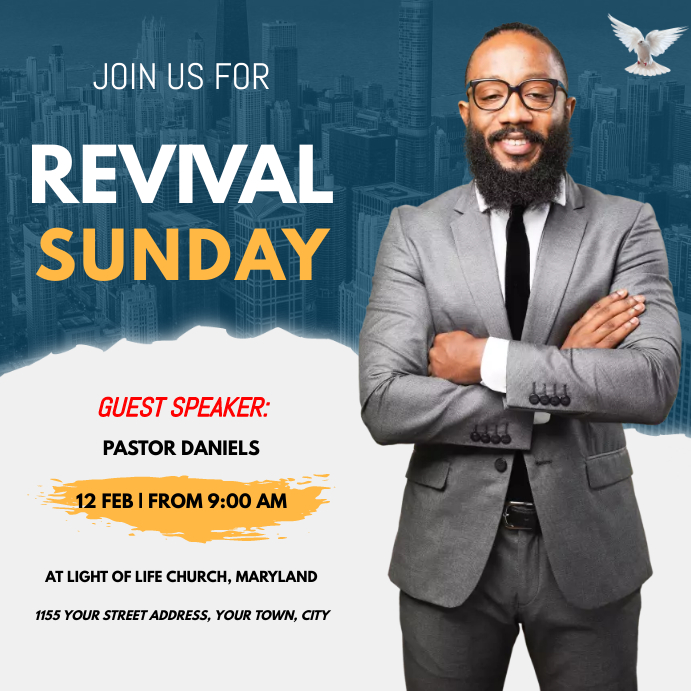 REVIVAL SUNDAY POSTER Template | PosterMyWall