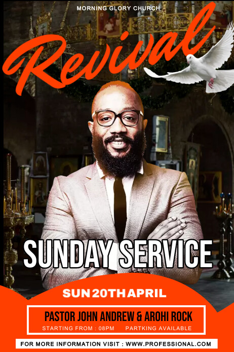 revival sunday service/church service Template | PosterMyWall