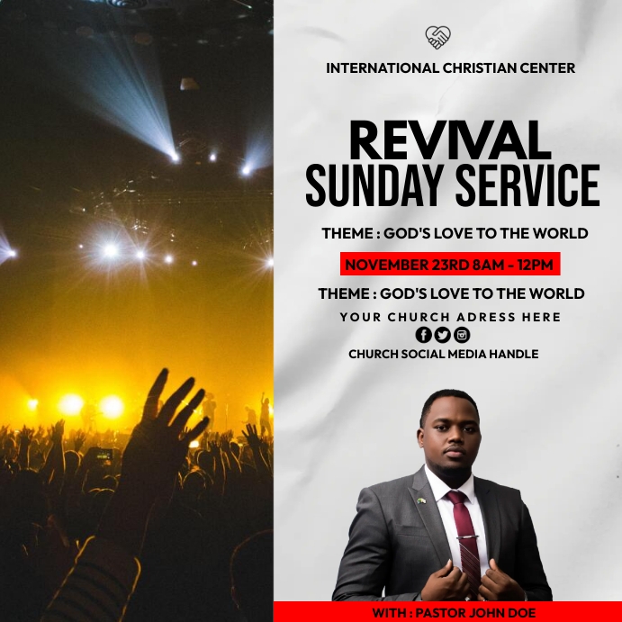 Copy of revival sunday service | PosterMyWall