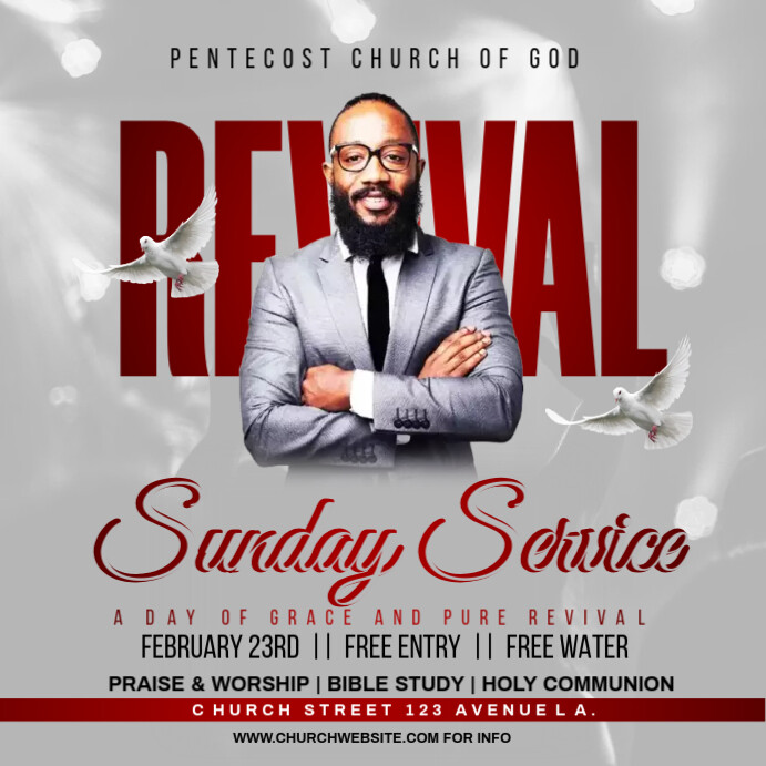 revival sunday service Template | PosterMyWall