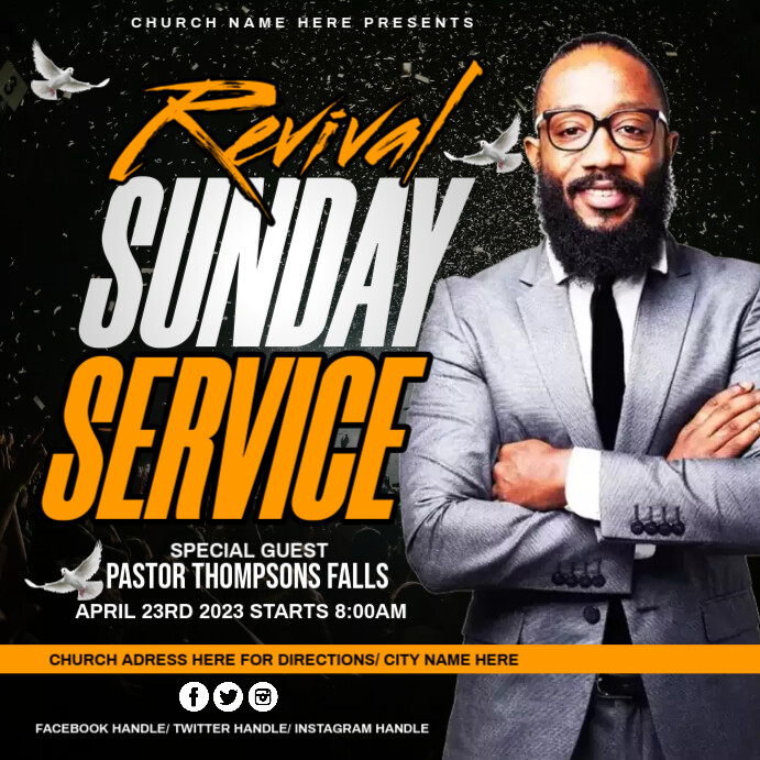 Copy of revival sunday service | PosterMyWall