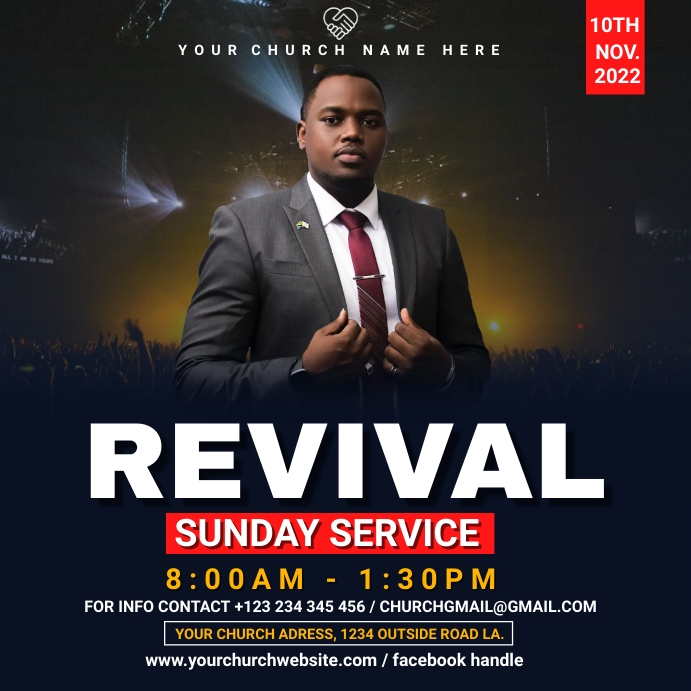 revival sunday service Template | PosterMyWall