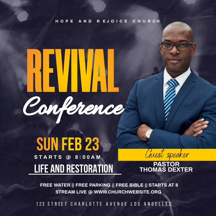 revival sunday service Template | PosterMyWall
