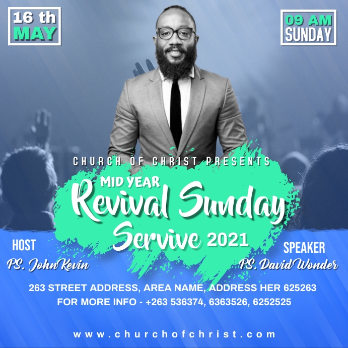 Copy of Revival sunday service | PosterMyWall