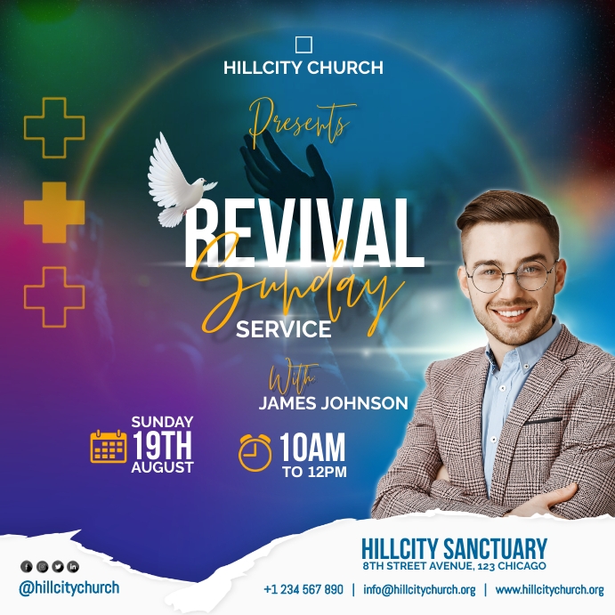 Copy of revival sunday service | PosterMyWall