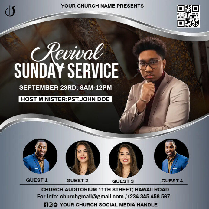 Copy of revival sunday service | PosterMyWall
