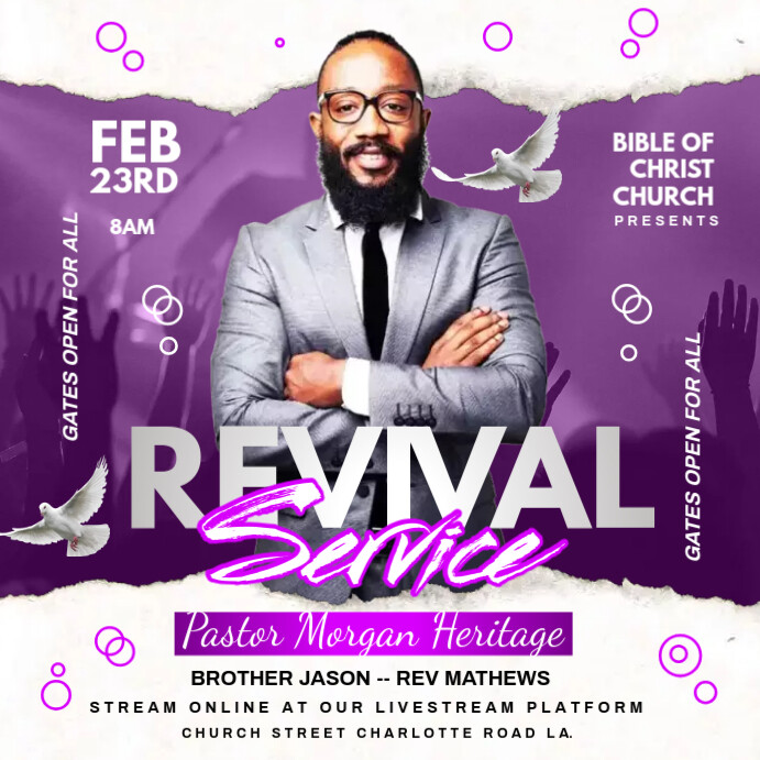 revival sunday service Template | PosterMyWall
