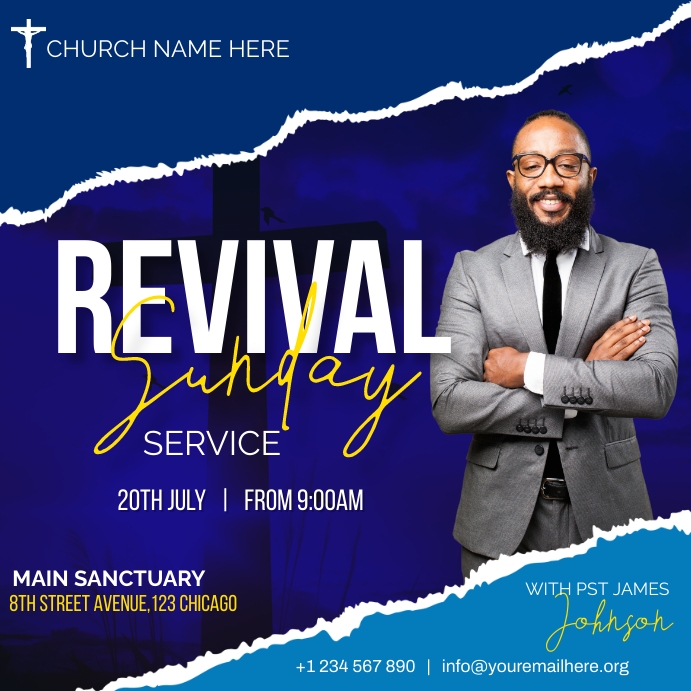 revival sunday service Template | PosterMyWall