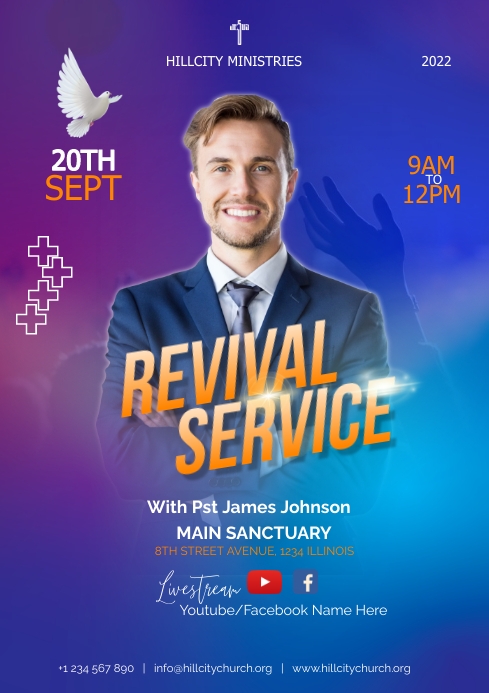 revival sunday service Template | PosterMyWall