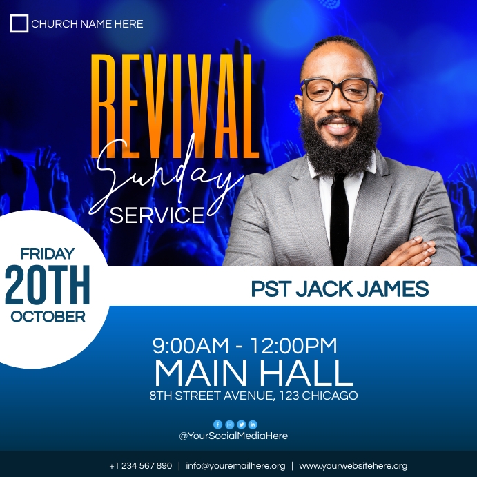 revival sunday service Template | PosterMyWall