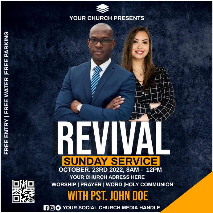 Copy of revival sunday service | PosterMyWall