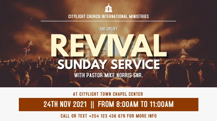 Copy of revival sunday service | PosterMyWall