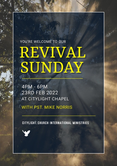 revival sunday service Template | PosterMyWall