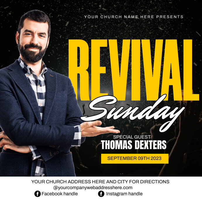 Modèle revival sunday service | PosterMyWall