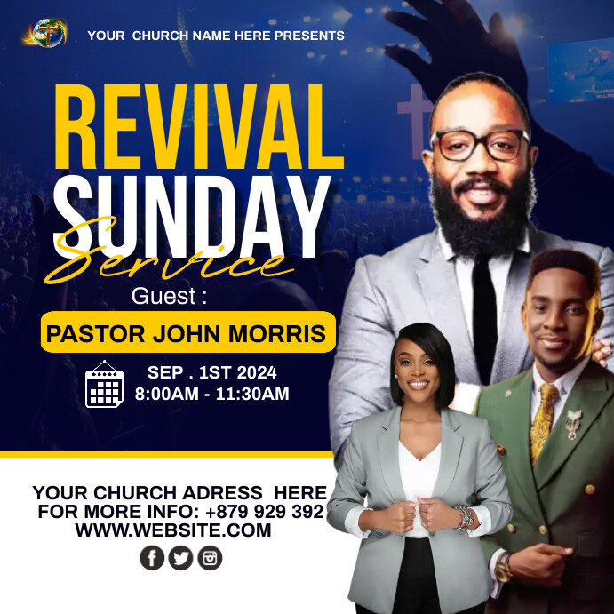 revival sunday service Template | PosterMyWall