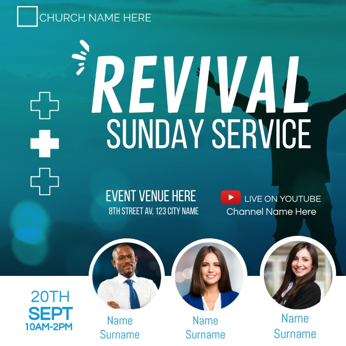 Copy of revival sunday service | PosterMyWall