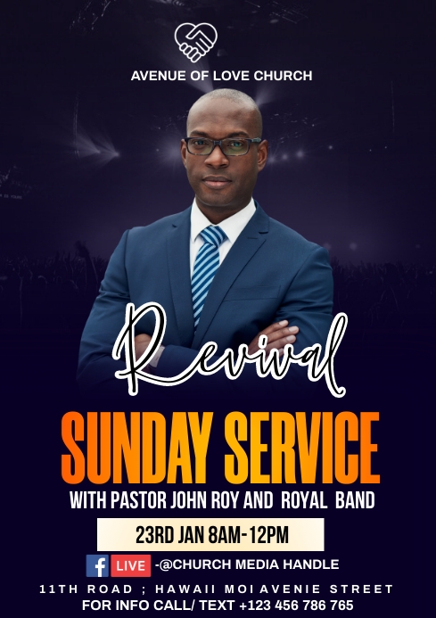revival sunday service Template | PosterMyWall