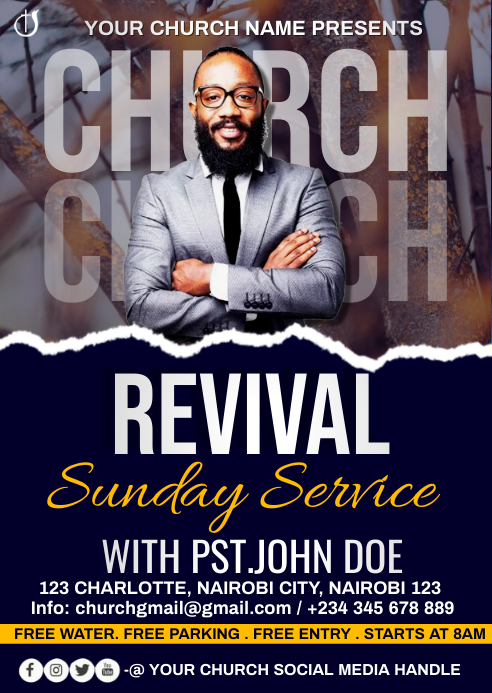 Copy of revival sunday service | PosterMyWall
