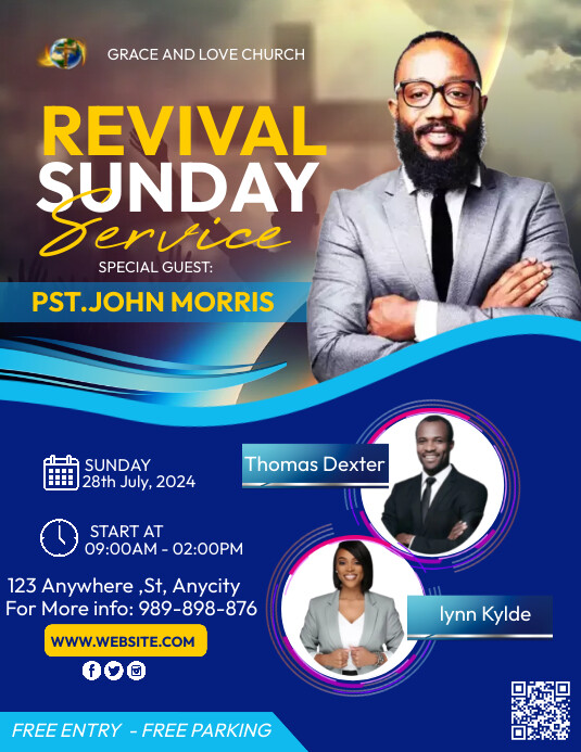 revival sunday service Template | PosterMyWall