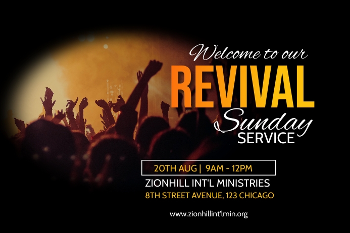 revival sunday service flyer Template | PosterMyWall