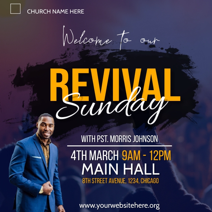 revival sunday service flyer Template | PosterMyWall