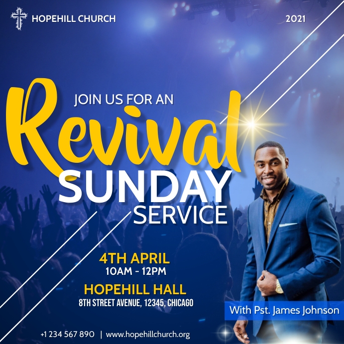 revival sunday service flyer Template | PosterMyWall