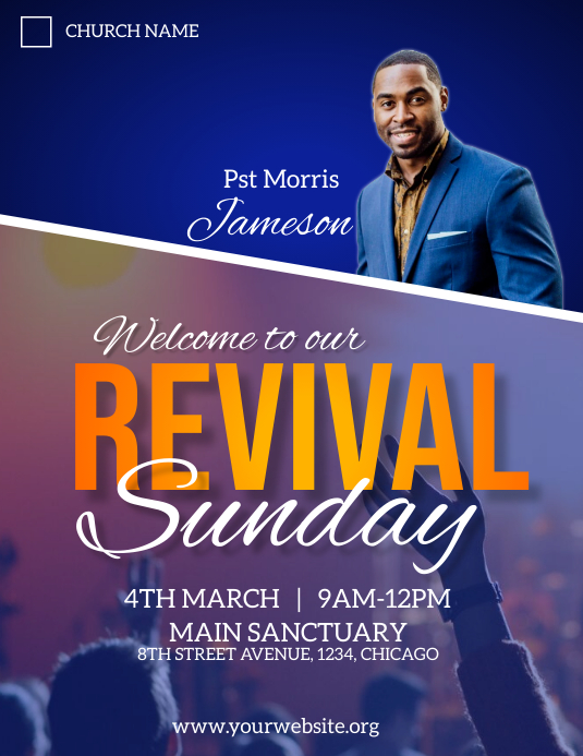 revival sunday service flyer Template | PosterMyWall