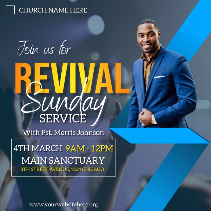 Copy of revival sunday service flyer | PosterMyWall