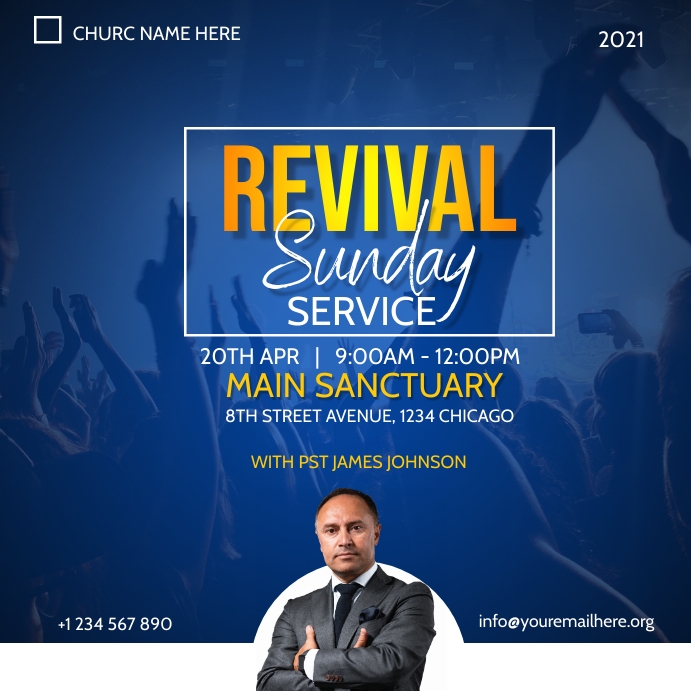 revival sunday service flyer Template | PosterMyWall
