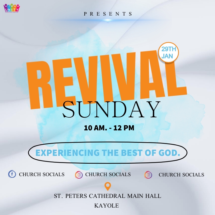 Revival Sunday service poster Template | PosterMyWall