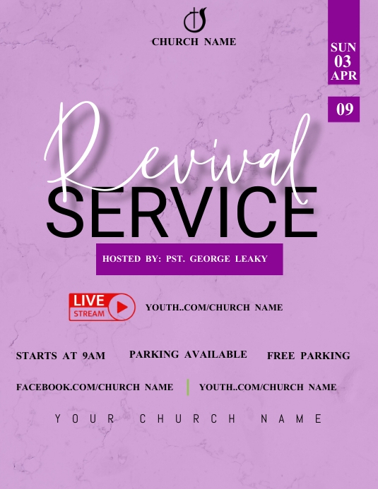 Revival Sunday service poster Template | PosterMyWall