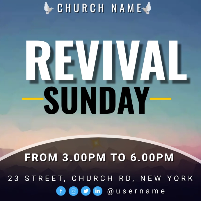 Plantilla de revival sunday Template | PosterMyWall