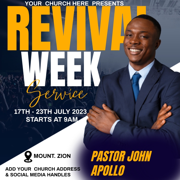 revival week service Template | PosterMyWall
