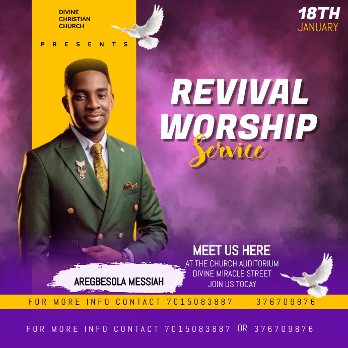Plantilla de revival worship design template | PosterMyWall
