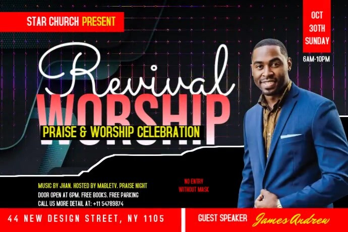 REVIVAL WORSHIP Template | PosterMyWall