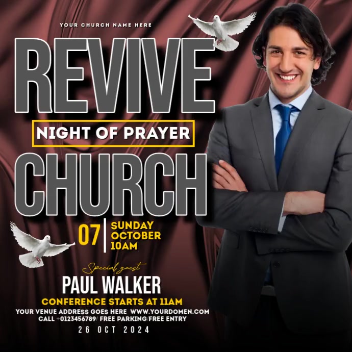 Plantilla de Revive church | PosterMyWall