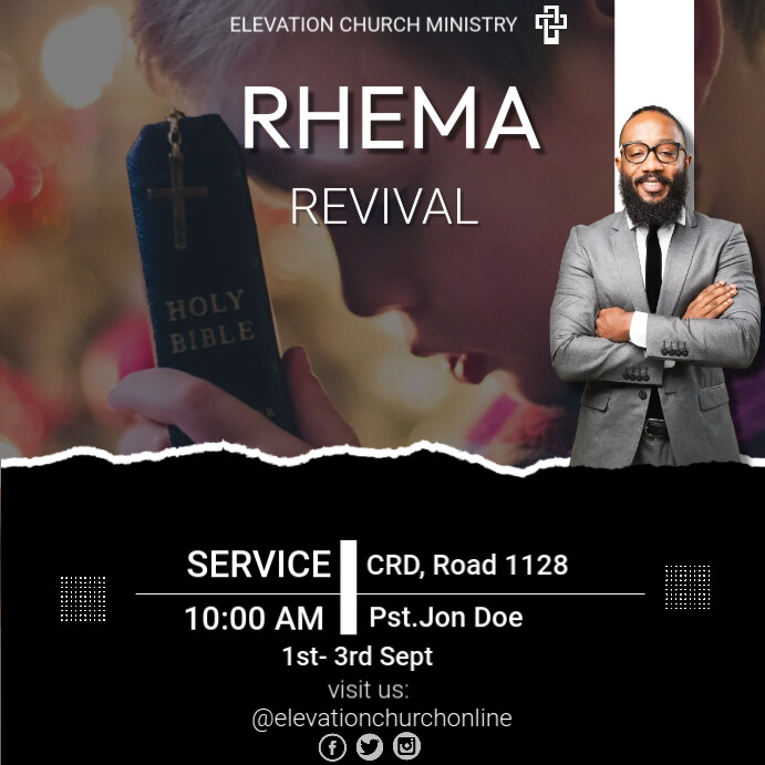 Copy of RHEMA SERVICE (5) | PosterMyWall