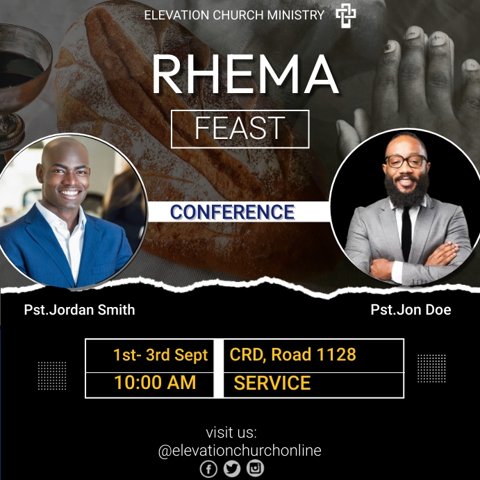 RHEMA SERVICE (9) Template | PosterMyWall