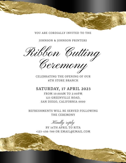 Copy of Ribbon Cutting Launch Party Invitation Templa | PosterMyWall