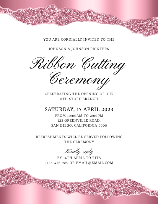 Ribbon Cutting Launch Party Invitation Templa Template | PosterMyWall