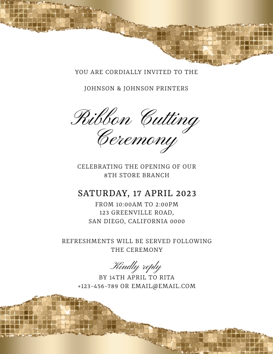 Copy of Ribbon Cutting Launch Party Invitation Templa | PosterMyWall
