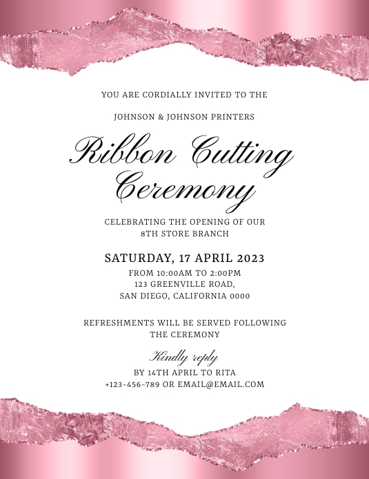 Copy of Ribbon Cutting Launch Party Invitation Templa | PosterMyWall