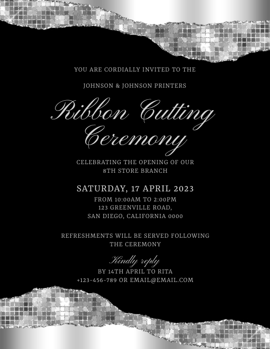 Copy of Ribbon Cutting Launch Party Invitation Templa | PosterMyWall