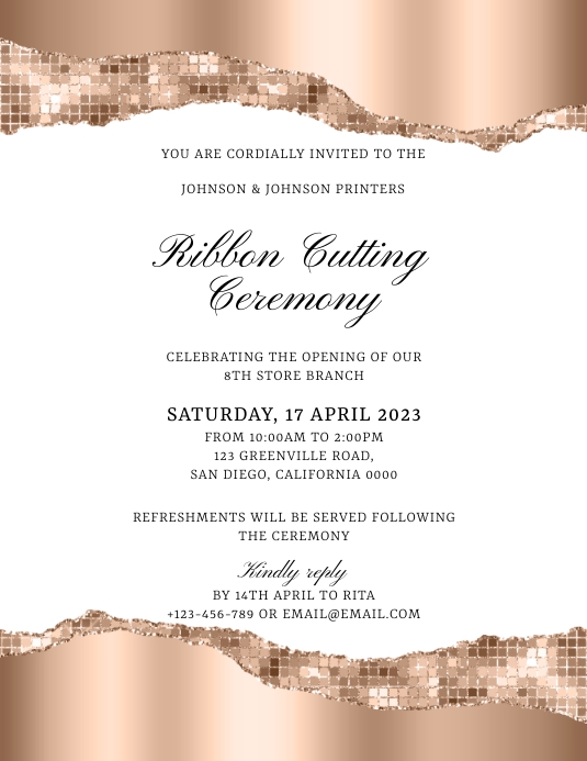 Copy of Ribbon Cutting Launch Party Invitation Templa | PosterMyWall