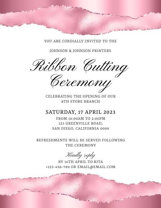 Copy of Ribbon Cutting Launch Party Invitation Templa | PosterMyWall
