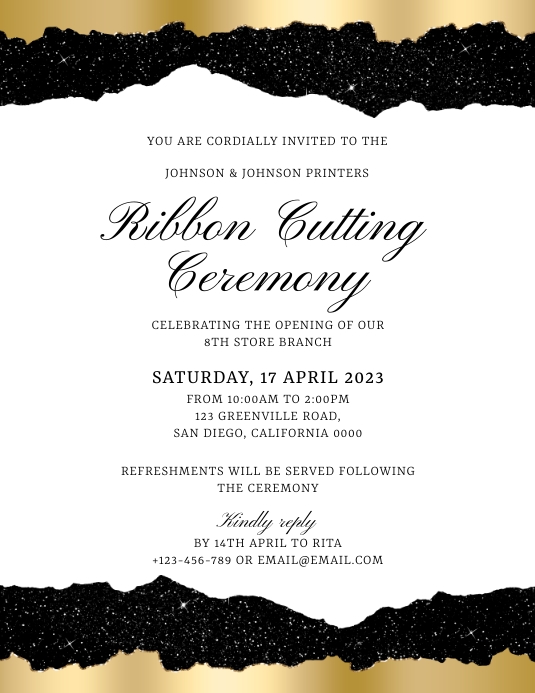 Copy of Ribbon Cutting Launch Party Invitation Templa | PosterMyWall