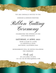 Ribbon cutting Event Invitation Template | PosterMyWall