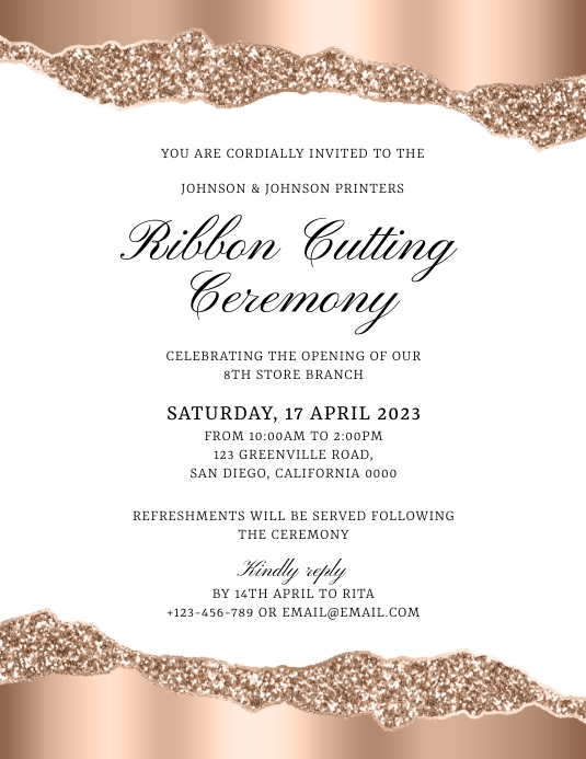 Copy of Ribbon Cutting Launch Party Invitation Templa | PosterMyWall