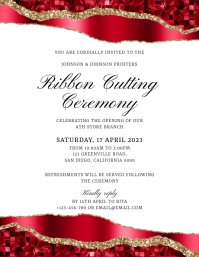 Ribbon cutting Event Invitation Template | PosterMyWall